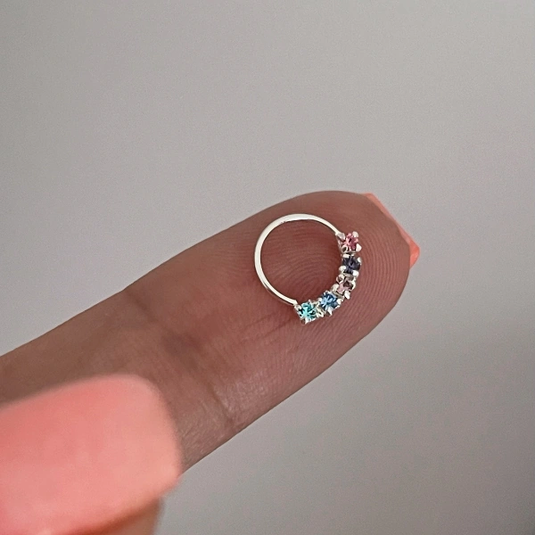 Argolla piercing Megan circon 8mm - California Piercing