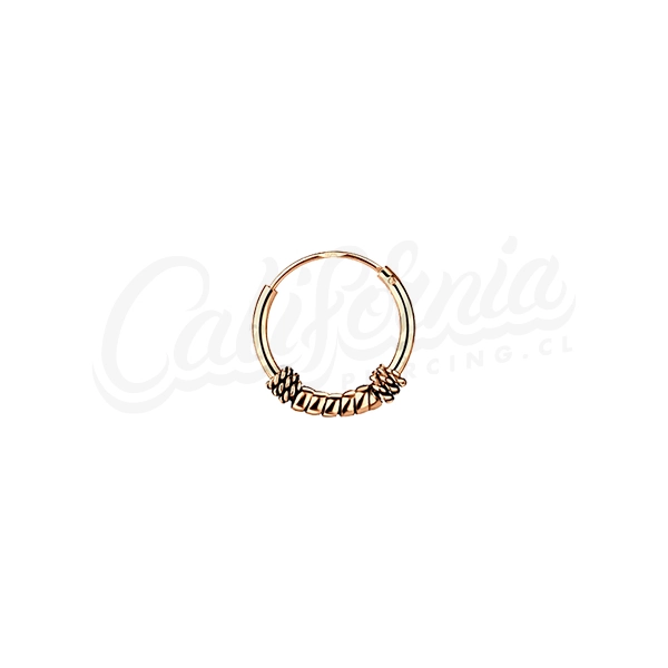 Argolla piercing bali oro rose 12mm - California Piercing